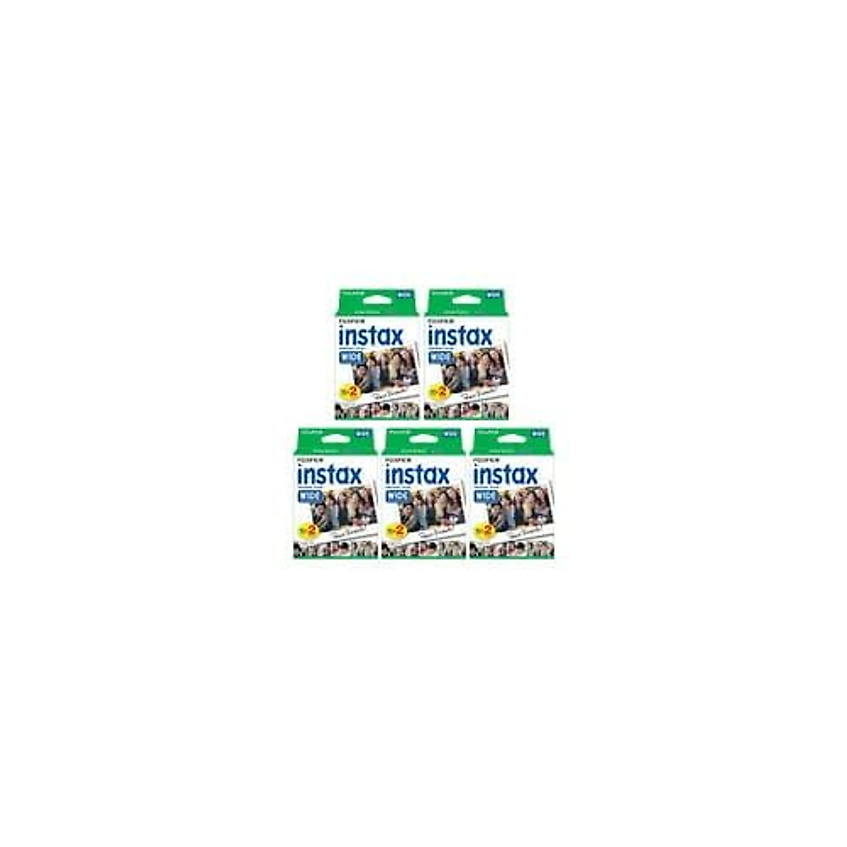 FujiFilm Instax Wide Picture Format Instant Film, 10 Exposures (Pack of 5 Twin Packs)