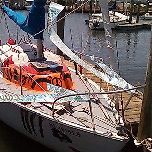 EACILLES Holographic Reflective Bird Scare Ribbon, 2in by 330ft