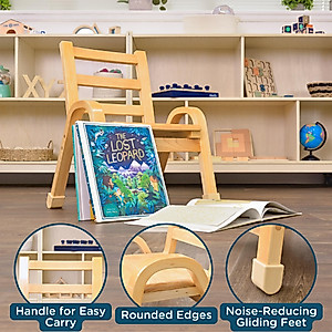 Children’s Factory 11"H NaturalWood Stackable Kids Chair, Hardwood Flexible Seating Classroom Furniture, Toddler Daycare Furniture