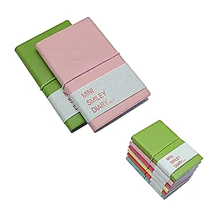 2 Pcs Random Colour Pocket Notebooks, 3x5 Inch Mixed Lined and Blank Paper Mini Order Notebooks With PU Leather Cover (2)