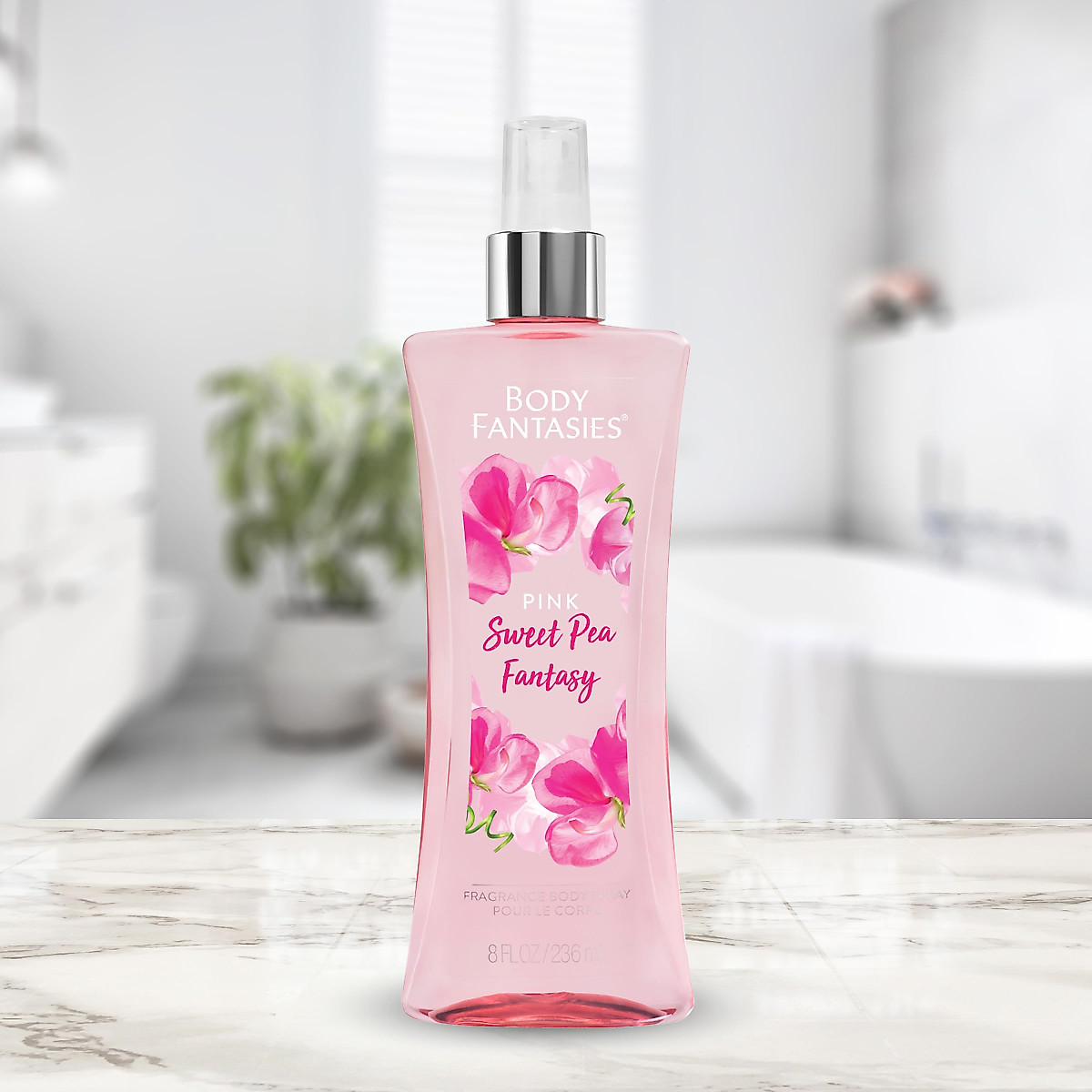 Body Fantasies Signature Fragrance Body Spray, Pink Sweet Pea Fantasy, 8 fl oz