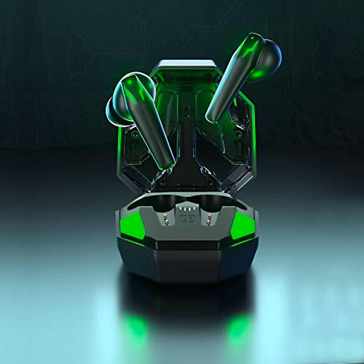 Gaming Earbuds, Bluetooth 5.0 Wireless Gaming Earbuds with 45ms Ultra Low Latency HI-FI Stereo, Gaming in-Ear Earbuds with Game/Music Modes, Gaming Earbuds with Deep Bass for Gaming, Home, Office