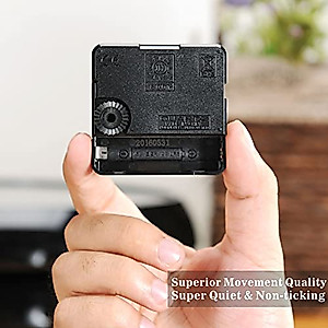 Plumeet Retro Wall Clock, 12'' Non Ticking Classic Silent Vintage Wall Clocks Decorative Kitchen Living Room Bedroom - Battery Operated