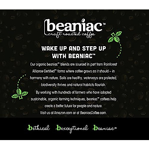 beaniac Hot Cakes Maple, Flavored Light Roast, Single Serve Compostable K Cup Coffee Pods, Organic Arabica Coffee with Natural Flavors, Keurig Brewer Compatible, 30 Count
