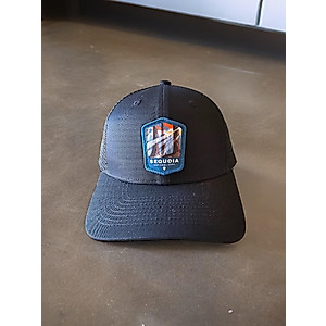 Sequoia Trucker Hat w/National Park Woven Patch (Black/Black)