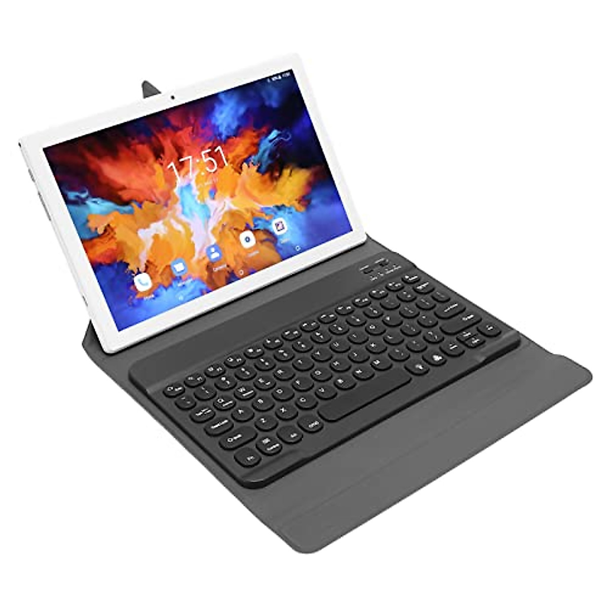 Airshi 10.1 Inch Tablet, Dual Camera 2 in 1 Tablet RGB Mouse 512GB Expandable MT6755 Octa Core with Stylus for Entertainment (White)