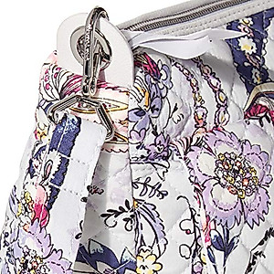 Vera Bradley Women's Cotton Carson Mini Shoulder Bag Crossbody Purse, Hummingbird Park, One Size