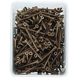 Deck Plus Wood Screws, Brown Exterior Screws, 2-1/2" x #10, 5lb