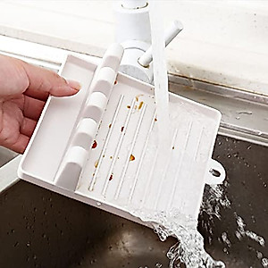 Chistepper 2 Packs Paint Brush Holder Paint Brush Stand Rest with 5 Slots Watercolor Oil Acrylic Painting