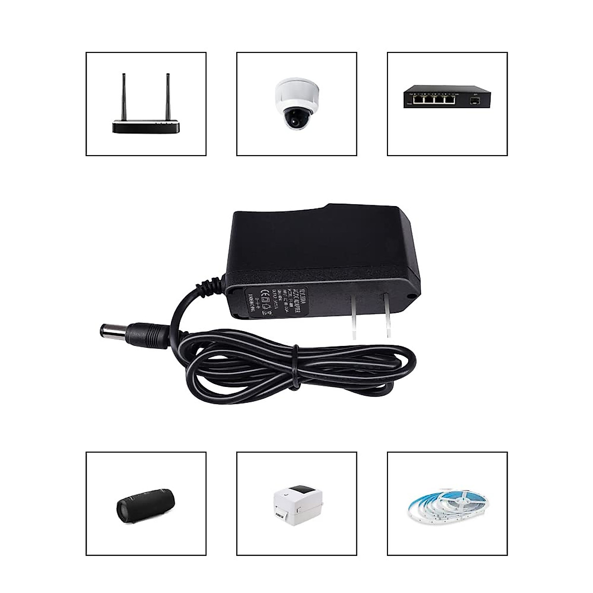 YLYLXIMA 5V 2A Power Supply Adapter AC DC 5V 10W 2A Switching Charger 5.5 x 2.5mm Power Adapter 5V 2000ma Power Supply Compatible Connector 5.5mmx2.1mm