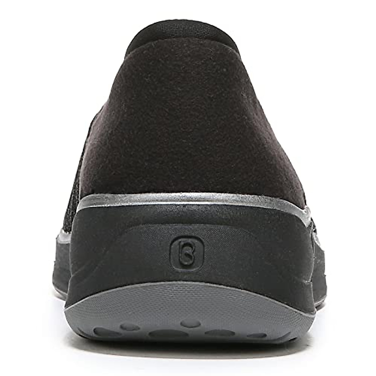 BZees Women's Triumph Slip-On Sneaker, Black, 9 Wide