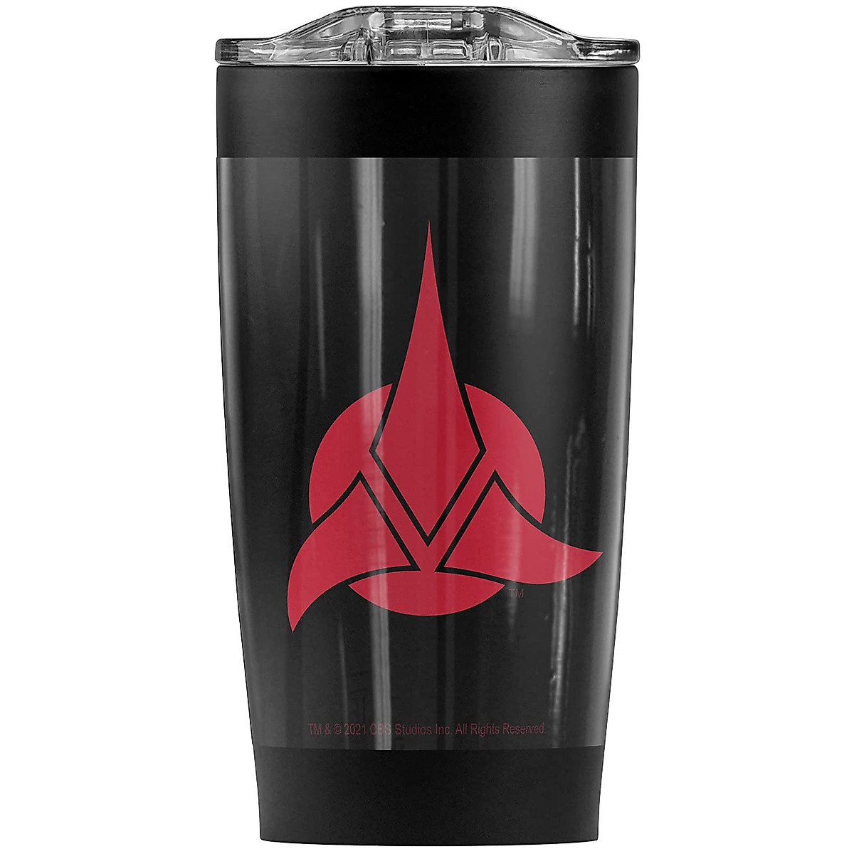 LOGOVISION Star Trek Klingon Empire Symbol Stainless Steel Tumbler 20 oz Coffee Travel Mug/Cup, Vacuum Insulated & Double Wall with Leakproof Sliding Lid | Great for Hot Drinks and Cold Beverages
