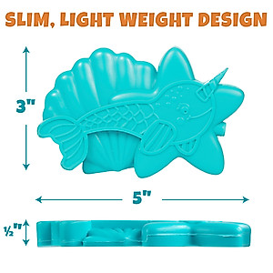 Narwhal Reusable Hard Ice Pack- Set of 3- Fits Easily Inside Kids Lunch Box, Bento, Insulated Cooler Bag- Long Lasting Slim, Space Saving- Cool Freezer Packs Keep Food Cold For Hours- Back To School