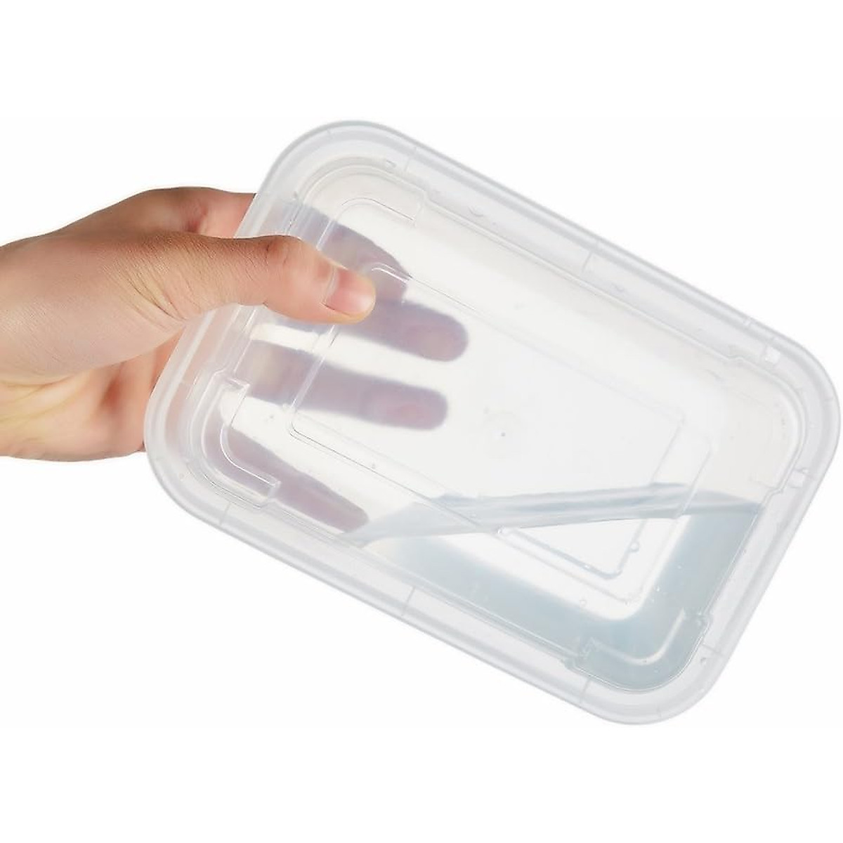 NutriBox [40 Value Pack] single one compartment 24 OZ Meal Prep Plastic Food Storage Containers - BPA Free Reusable Lunch Bento Box with Lids - Spill proof,Microwave, Dishwasher and Freezer Safe