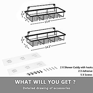YAWSOUP Shower Caddy Shelf 4 Pack+ 2 Pack