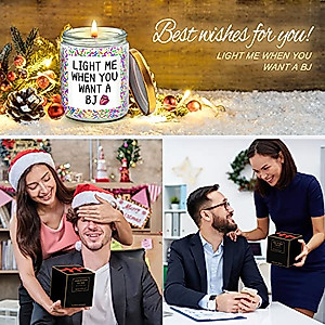 Gifts for Men,Gifts for Boyfriend Husband-Light Me When You Want A BJ-Scented Candles-Funny Gifts for Men,Valentines Day Gifts for Him,Naughty Gifts for Boyfriend,Birthday Gifts for Him