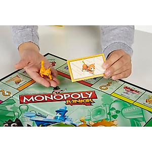 Monopoly Junior Game, Monopoly Board Game for Kids, Family Game for 2-4 Players, Multicolor