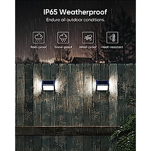 JACKYLED 12 Pack Solar Step Lights Outdoor, 3-Side 7 LED Brighter Solar Deck Lights Stainless Steel IP65 Waterproof Solar Fence Lighting for Stair, Patio, Fence, Step, Garden (Cool White)