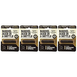 4 Pack-Barrel Aged in a Bottle Oak Infusion Spiral-Barrel Age Whiskey, Rum, Wine