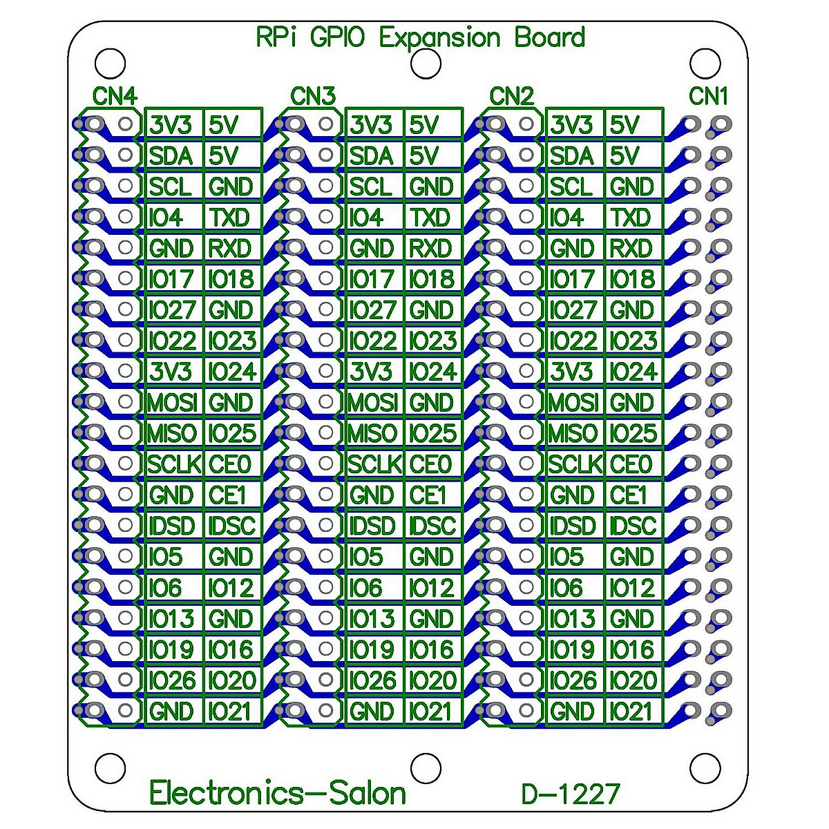 Electronics-Salon RPi GPIO Expansion Extension Module Board, for Raspberry Pi 3/2 Pi Model B+ Zero.
