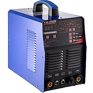 VEVOR TIG Welder AC/DC, 3 in 1 TIG/MMA/ARC Welding Machine with 110/220V Dual Voltage, 250A Aluminum MMA Welder w/Inverter IGBT and Digital Panel, Multiprocess ARC Welder