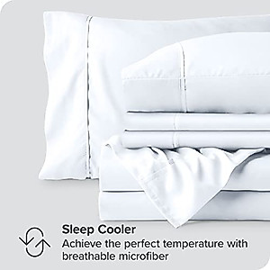 Twin XL Sheet Set - 4 Piece Set - Hotel Luxury Bed Sheets - Ultra Soft - Deep Pockets - Easy Fit - Cooling & Breathable Sheets - Wrinkle Resistant - Cozy - White - Twin Extra Long Sheets - 4 PC