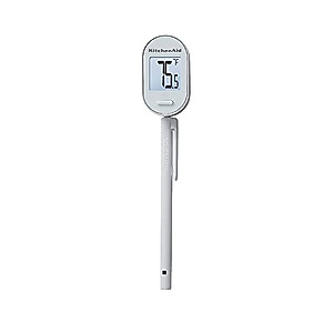 KitchenAid KQ904WH Digital Instant Read Kitchen and Food Thermometer White, Temperature Range: -40F to 482F, White