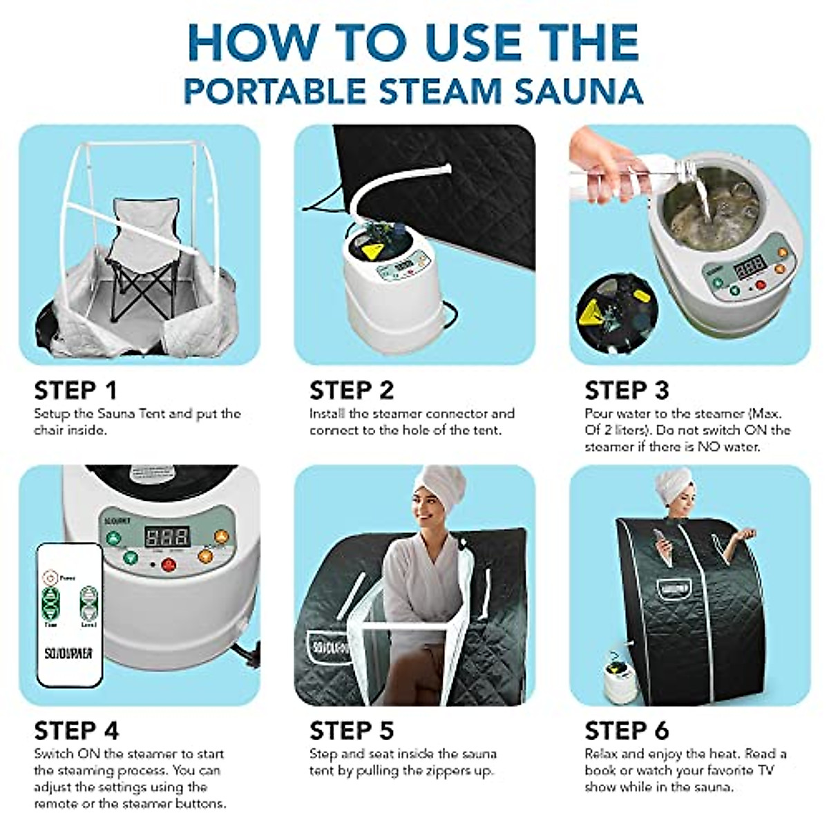 Sojourner Portable Sauna for Home - Steam Sauna Tent, Personal Sauna - Sauna Heater, Tent, Chair, Remote Included for Home Sauna - Enjoy Your Own Personal Spa