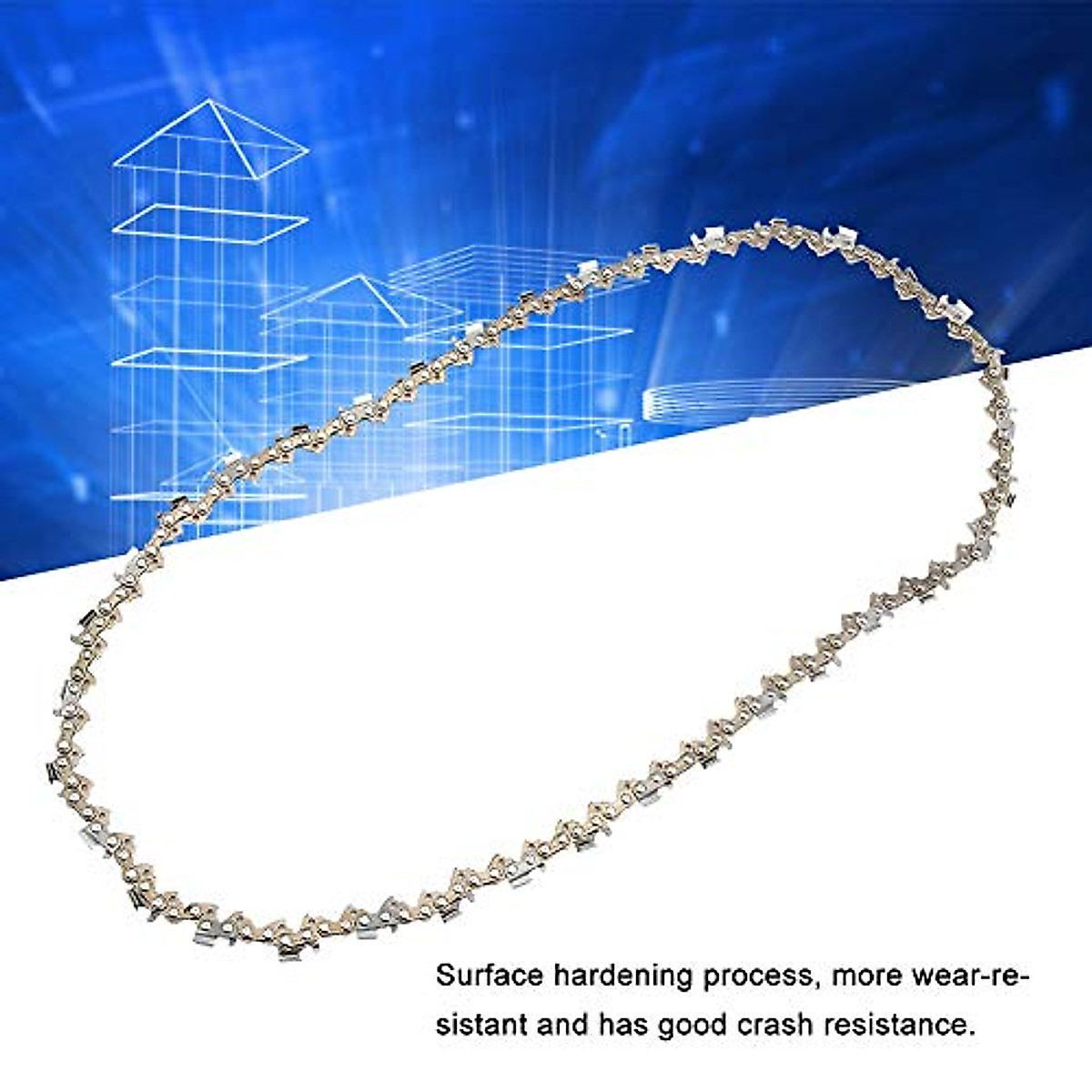 18 Inch Thick Rolled Steel Chain Saw Garden Tool hine Replacement Accessories for Patio Lawn Garden (72 Links, Teeth: 36)