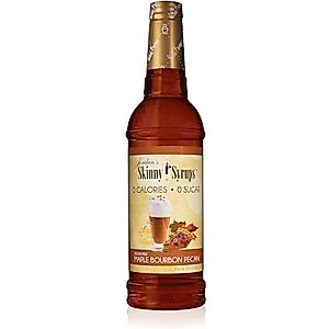 Jordan's Skinny Syrups Sugar Free Coffee Syrup, Maple Bourbon Pecan Flavor Drink Mix, Zero Calorie Flavoring for Chai Latte, Protein Shake, Food and More, Keto Friendly, 25.4 Fl Oz, 1 Pack