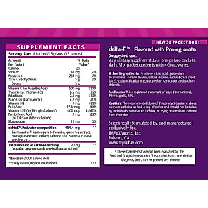 Delta-E Mental Clarity & Focus! Energy Drink Non-GMO, 100% Vegan & Gluten Free (30 Packets)