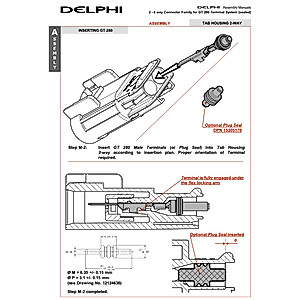Aptiv 5-PIN GT-280 Series 25 Amps Sealed Connector Set Wire Gauge 16 18 GA