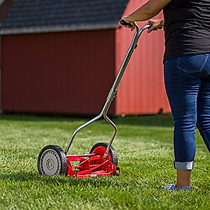 Great States 304-14 14-Inch 5-Blade Push Reel Lawn Mower, Red