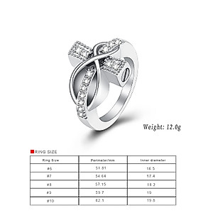 memorial jewelry Diamond Cross Ring Hold Loved Ones Ashes Cremation Urn Ring for Women Man Finger Ring