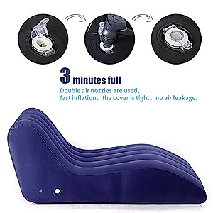 PLKO Inflatable Sofa with Household air Pump，Portable Inflatable Sofa Lounge Chair，Yoga Chaise Lounge,for Outdoor Movies,Indoor Living Room Bedroom