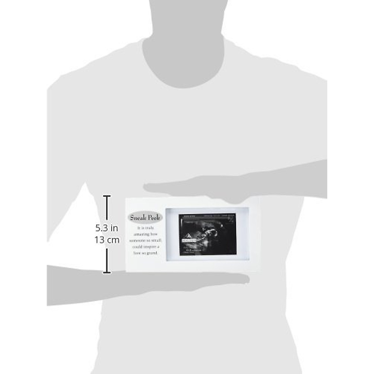 Malden International Designs Sneak Peek Sonogram Juvenile Frame, 4x6, White