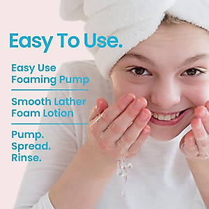 natural outcome Teen Skin Face Wash | Gentle Foaming Daily Boys & Girls Facial Cleanser Lotion | Natural Non-toxic Ingredients | For Teens, Preteens & Kids Looking to Prevent Acne | 5 oz