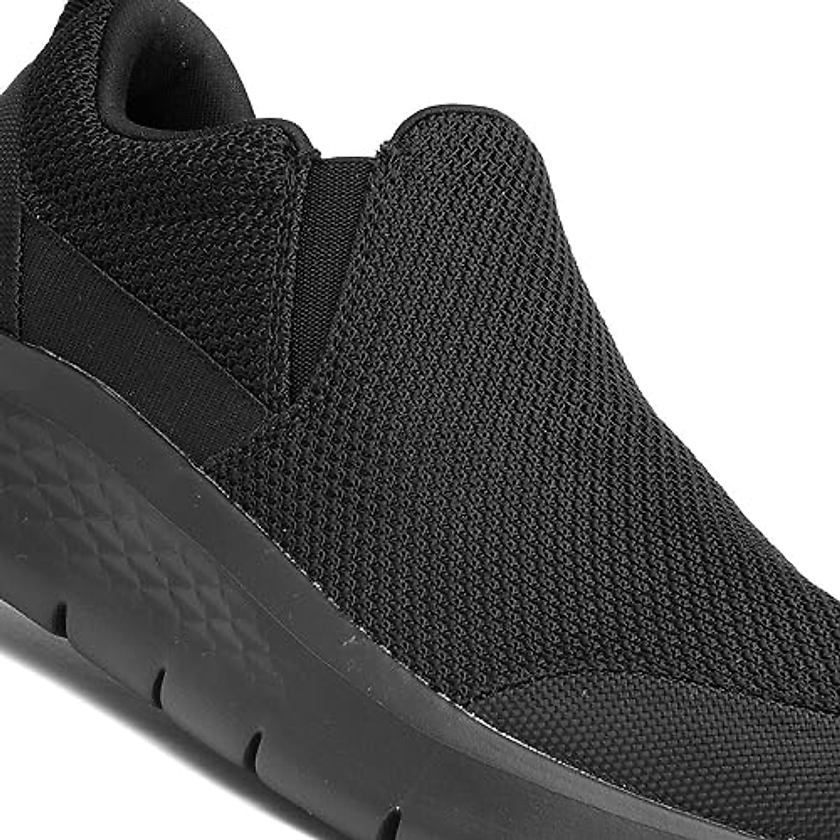 Skechers Men's GOwalk Flex-Athletic Slip-On Casual Loafer Walking Shoes with Air Cooled Foam Sneaker, Black, 12