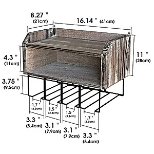 J JACKCUBE DESIGN Power Tool Organizer and Storage, Drill Holder Wall Mount Charging Station Garage Storage Cabinets - MK681A (Rustic Wood)