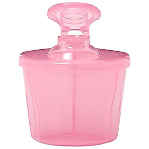 Dr. Brown's Baby Formula Dispenser with Snap-On Lid for On-The-Go Feedings,Milk Powder Dispenser for Traveling with Infant,Pink Pack of 2