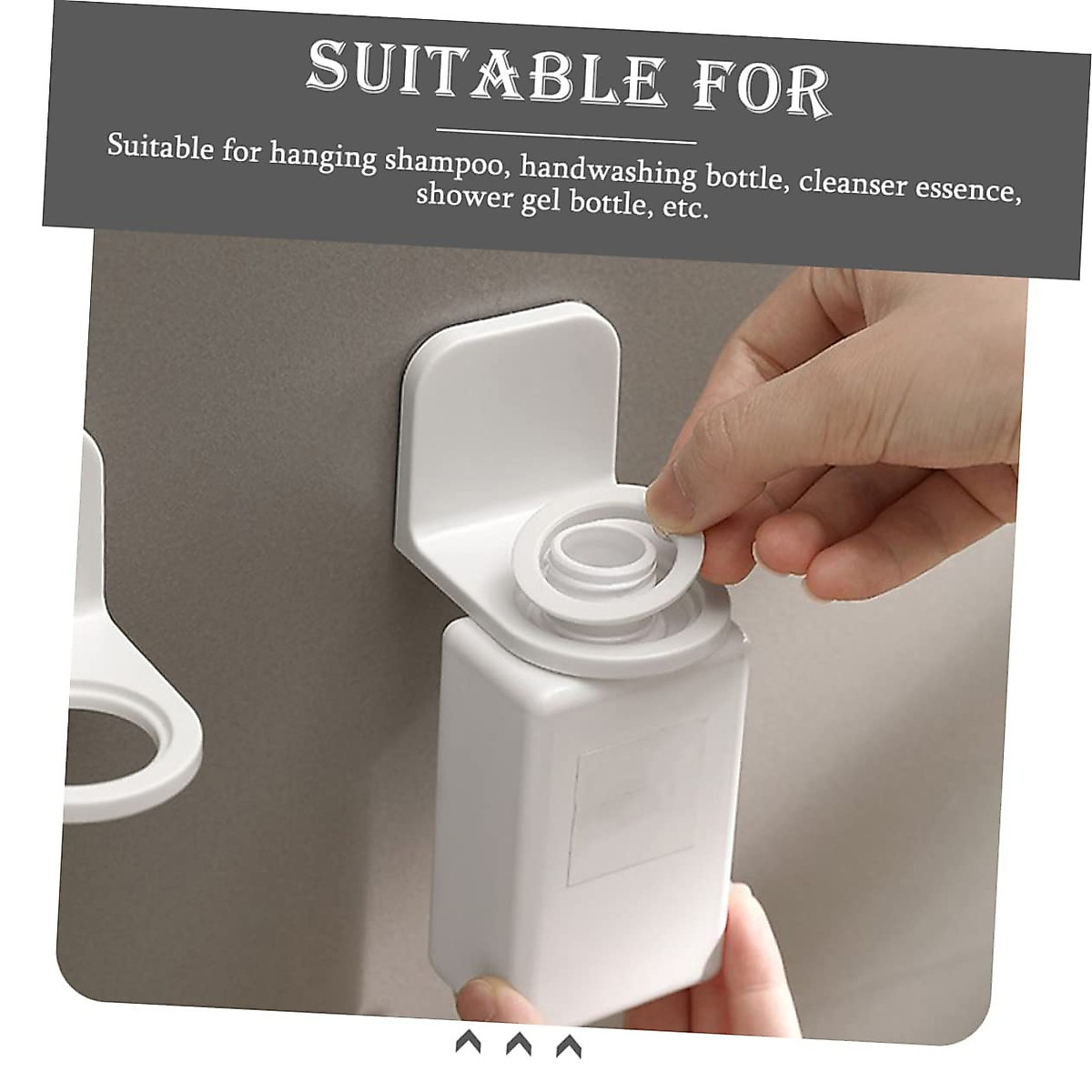 Cabilock 8 Pcs Wall Storage Rack Bathroom Bottle Bracket Bathroom Shower Gel Bottle Stand Bathroom Accessory Bathroom Storage Holder Waterproof Shower-gel Holder Shampoo Bottle Rack