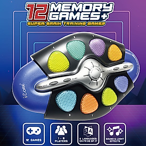iCore Electronic Memory Brain Game, Handheld Kid Mind Game, 1-8 Players STEM Toys, Ideas for Ages 6-12+ Year Old Boy & Girl