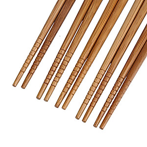Reusable Chinese Wooden Chopsticks Cat Fish Pattern Washable Durable Household Hotel Wedding Gift 5Pair with Gift Box (Cat)