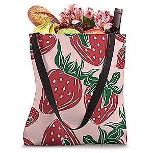 Vintage Summer Fruit Red Berries Strawberry Tote Bag