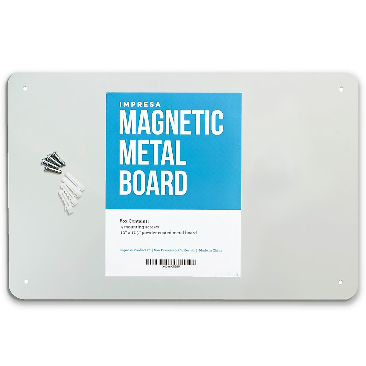 17.5" x 12" Magnetic Board - Great Magnet Bulletin Board to Display Magnetic Poetry, Spices, Notes, Photos and More - Ideal for The Wall, Refrigerator, Cubicle and More - by Impresa Products