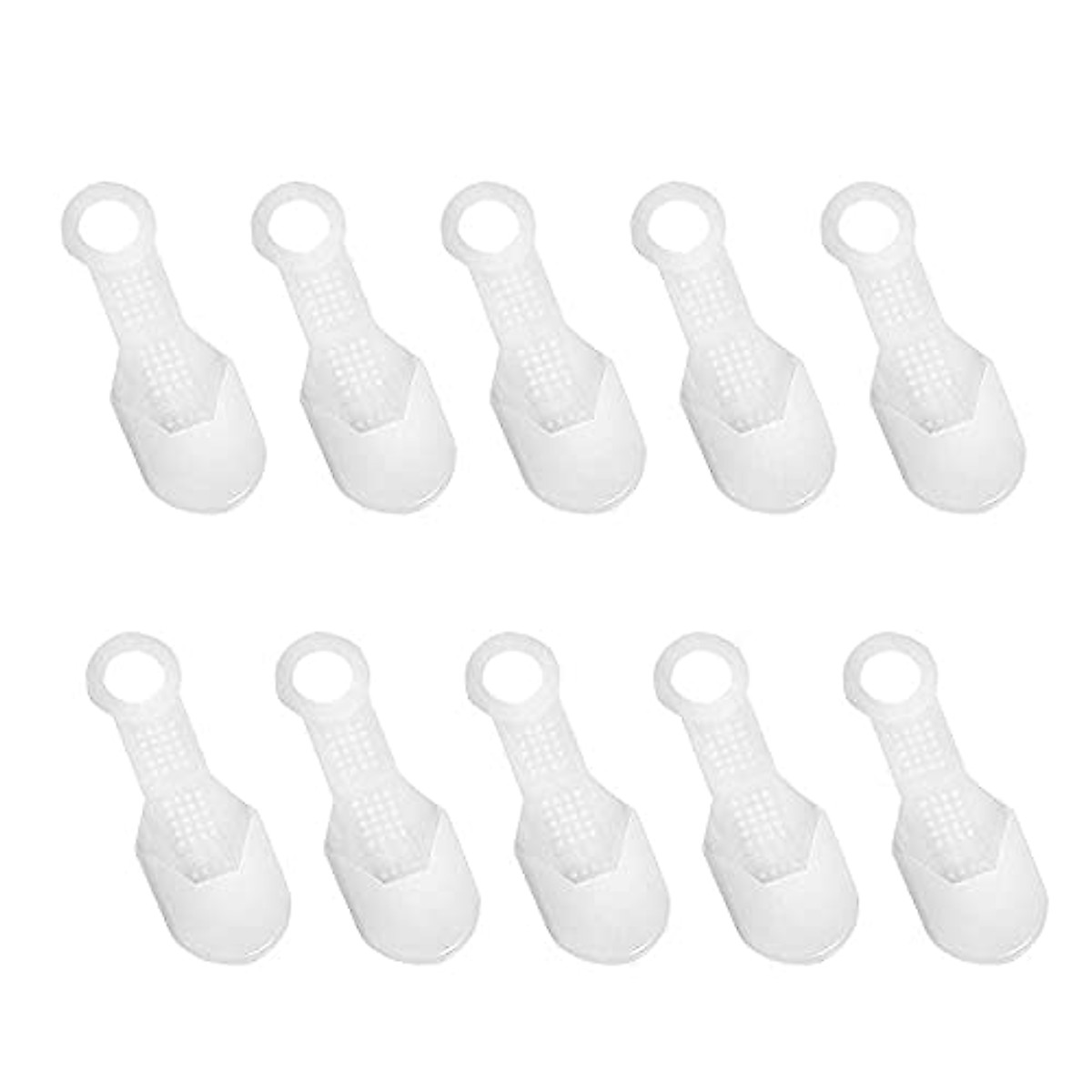 PZRT 10 Pairs Non-Slip Rubber Hanger Grips Transparent Clothes Hanger Grips Men Women Closet Accessories, White