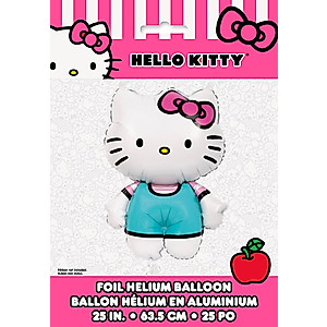 Large Hello Kitty Balloons | 3 Pack | Sticker | Hello Kitty Birthday Decorations and Party Supplies | 25" Hello Kitty, 28.75" Cinnamoroll, 22.75" My Melody