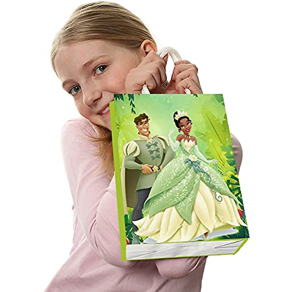 Princess and The Frog Party Favor Bag 16 Pack Princess Paper Bags The Frog Sweet Candy Gift Bags and Princess and The Frog Party Decorations Supplies