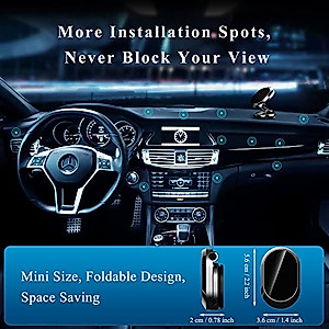 ZXK CO Magnetic Phone Holder for Car Multi-Functional Cell Phone Mount Desk Phone Holder Strong Magnet Car Phone Mount 360° Rotation Foldable Phone Cradle for Dashboard Screens All Smartphones