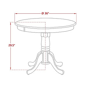 East West Furniture Dining Table, 36x36 Inch, AMT-AWA-TP